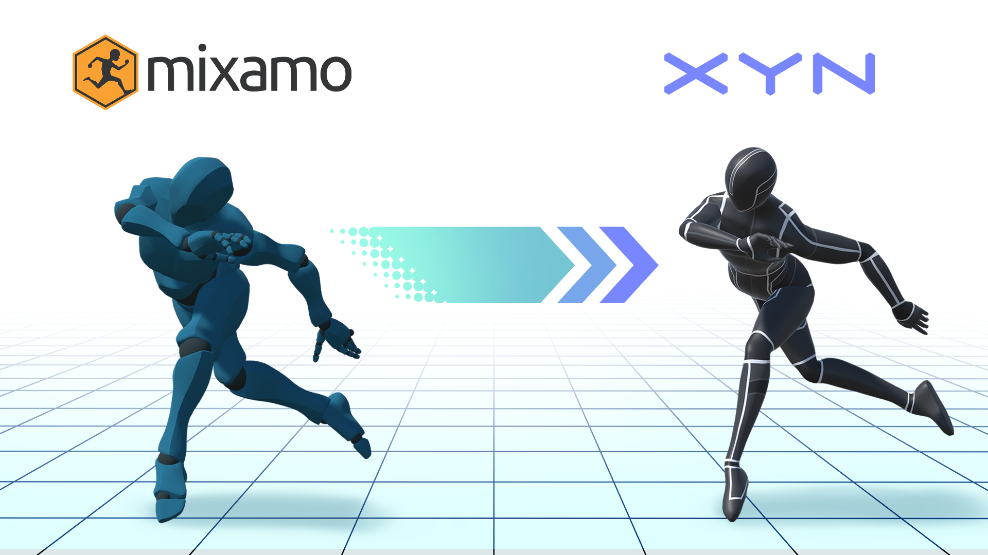 Mixamo motion data is now supported for import into XYN Motion Studio ...
