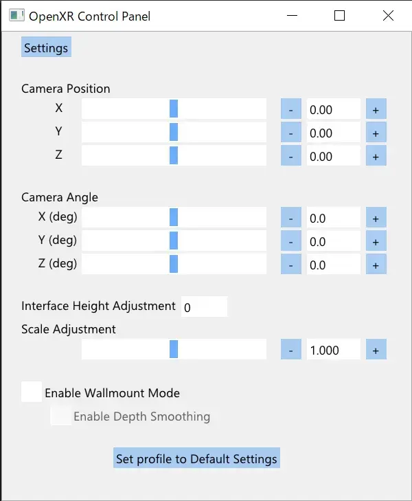 OpenXR Control Panel｜セットアップ｜XYN Web Portal Site